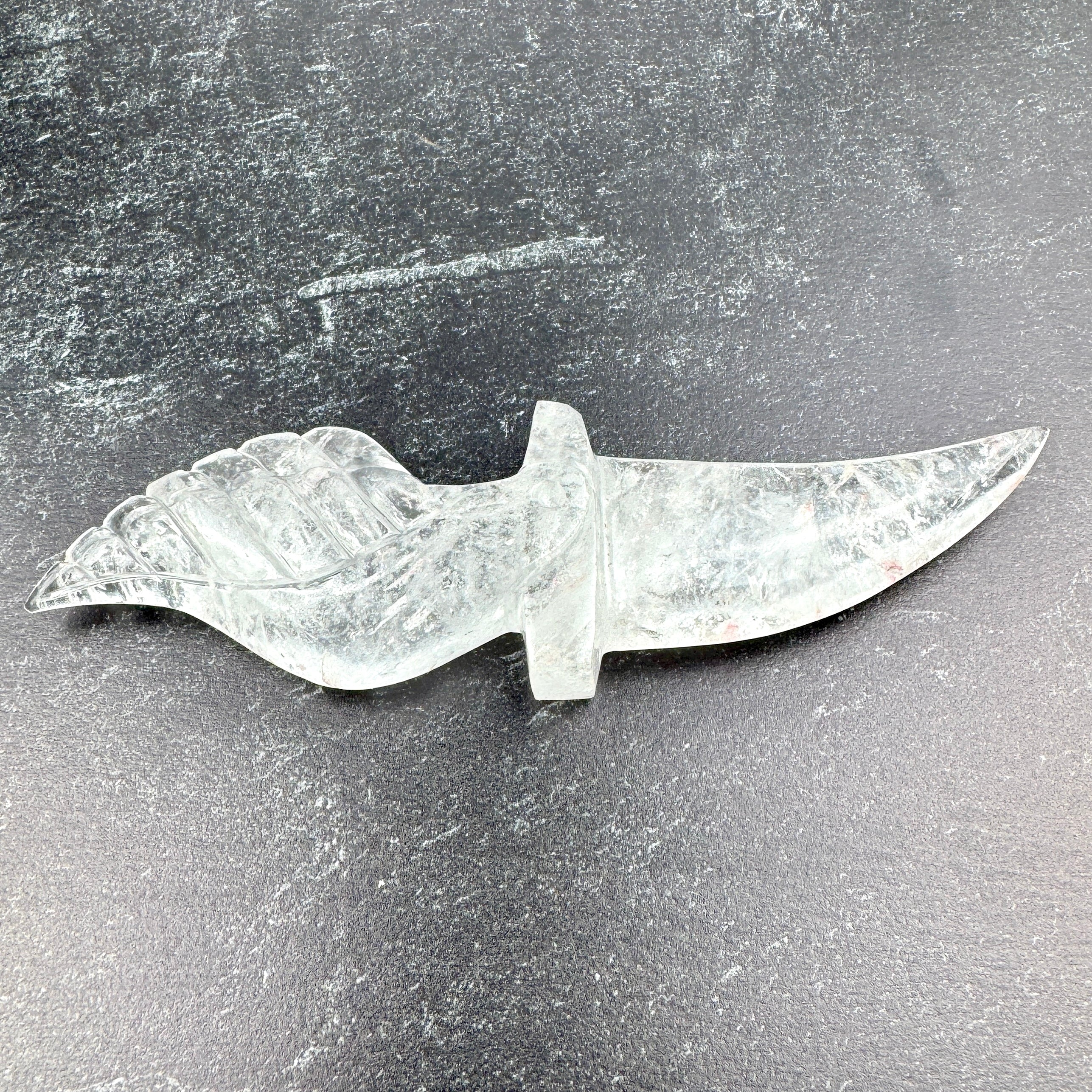 Master Carved Himalayan Quartz Angel #333 Cord Cutting Knife 6 x 1 1/2