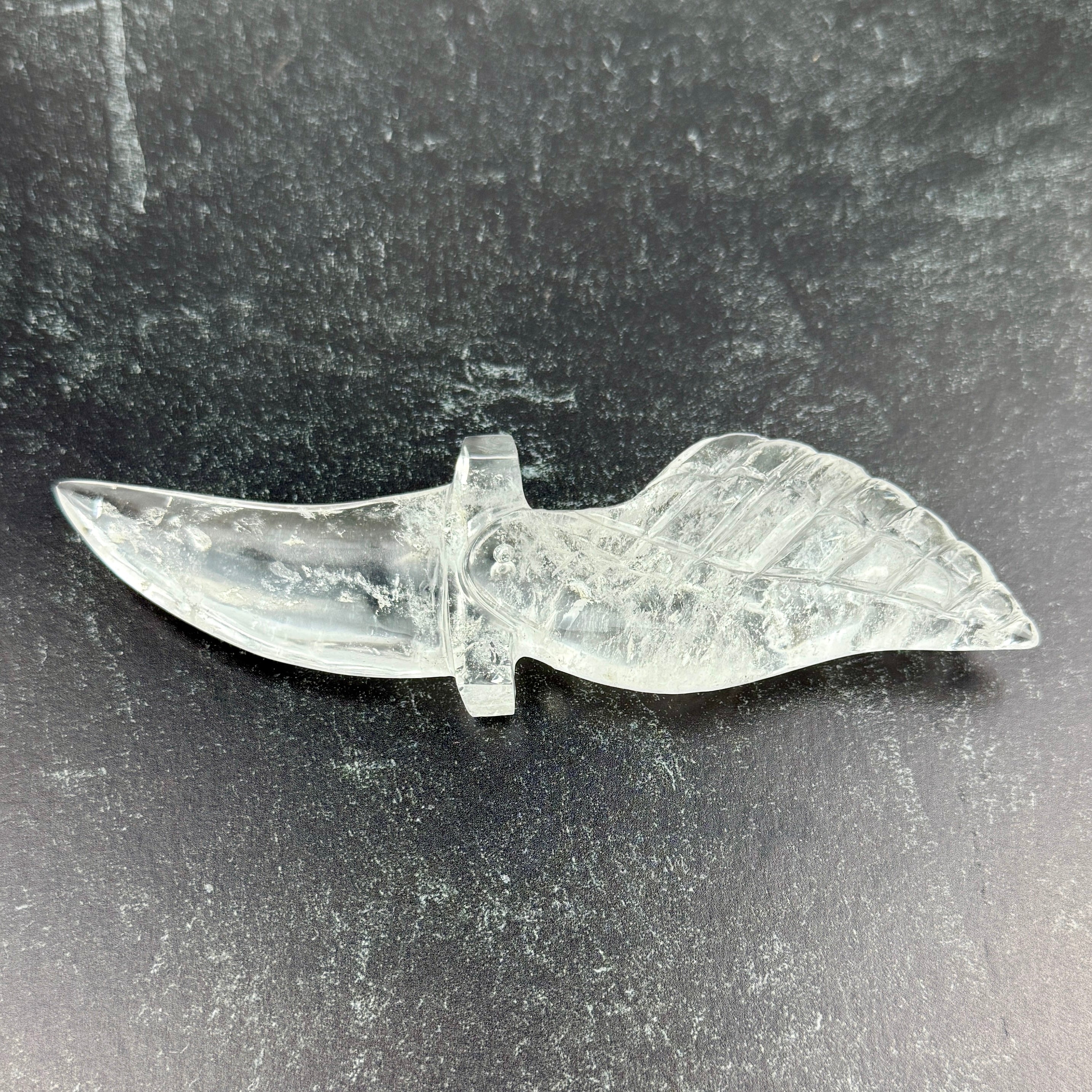 Master Carved Himalayan Quartz Angel #777 Cord Cutting Knife 6 3/4 x 1