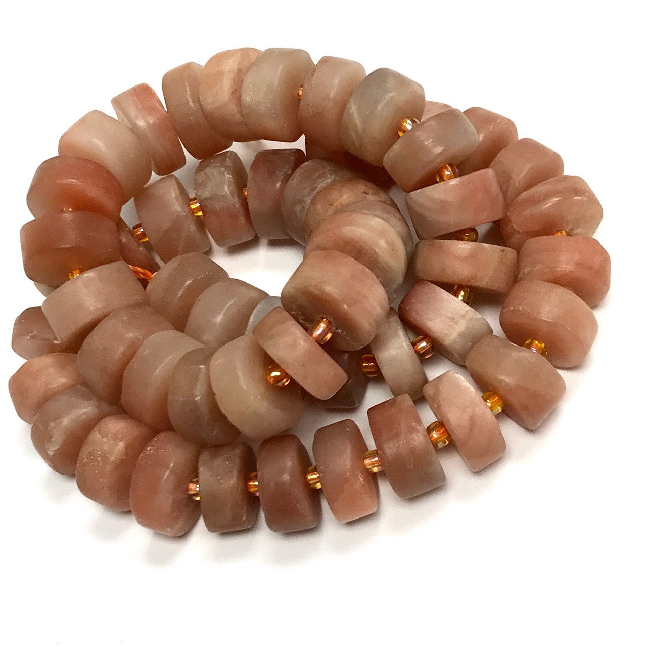 Peach Moonstone Beads | Moonstone Beads | Matte Finish Beads ...